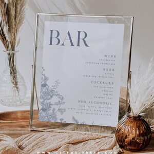 Vintage Floral Bar Sign, Wedding Reception, French Roses Bar Signage ...