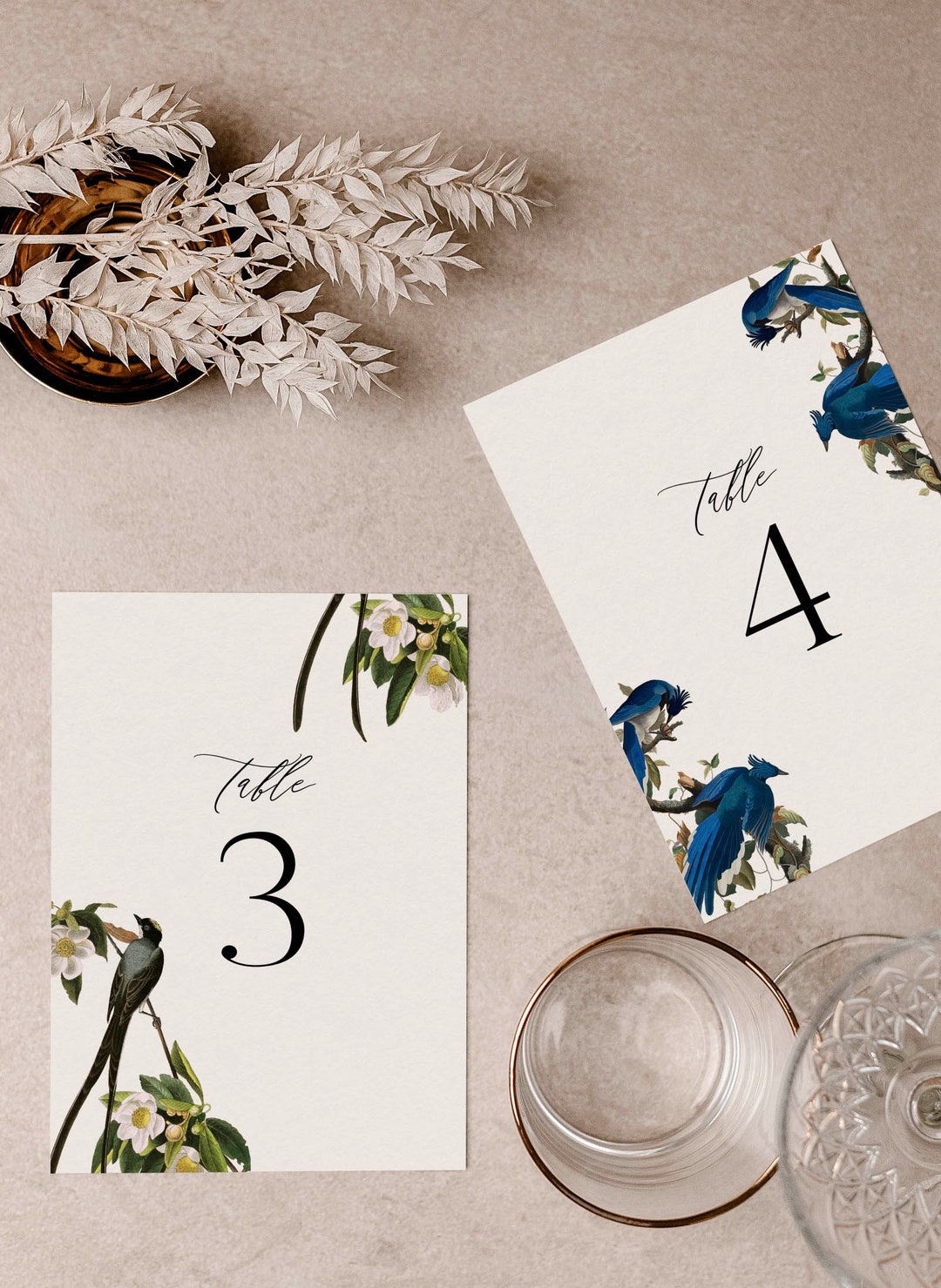 Love Bird Wedding Reception Table Numbers, Vintage Table Numbers ...