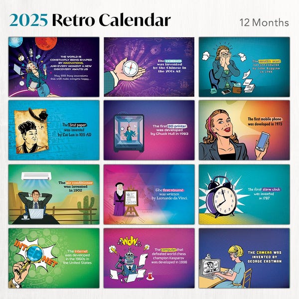 Retro Calendar - Etsy