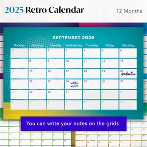 2025 Retro Calendar, 2025 Retro Wall Calendar, Inventions Retro ...