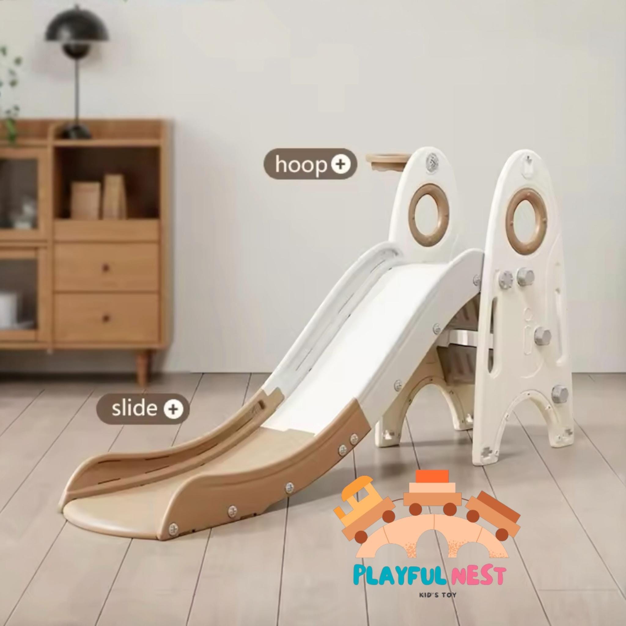 Indoor Children's Plastic Slide Mini Self-supporting Folding Slide for ...