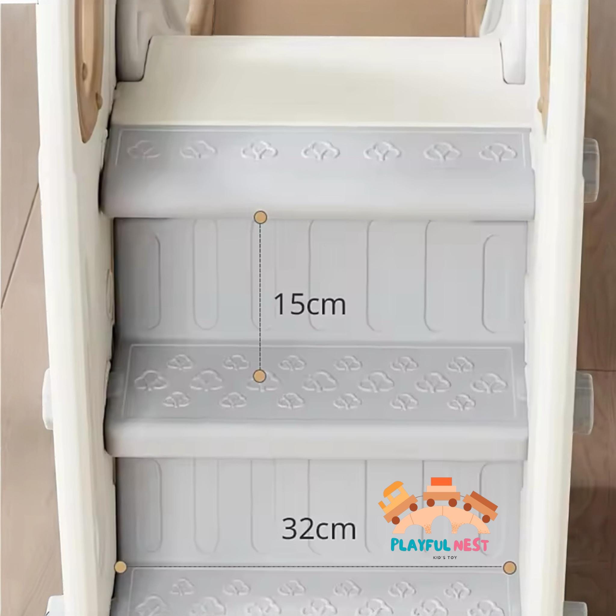 Indoor Children's Plastic Slide Mini Self-supporting Folding Slide for ...