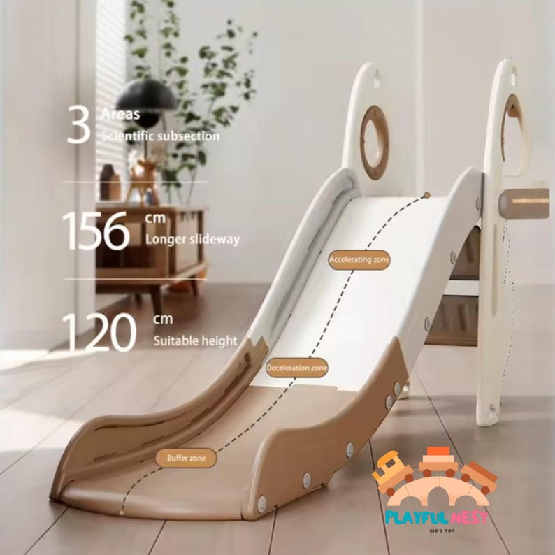 Indoor Children's Plastic Slide Mini Self-supporting Folding Slide for ...