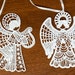 FSL Angel Collection#2 - Set of 10, Embroidered Angel Ornaments, Angel ...