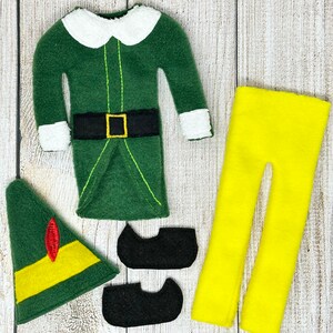 Elf Coat Hat Pants Shoes, Elf Christmas Outfit, Doll Clothing ...