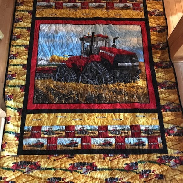 Tractor Toddler Quilt - Etsy