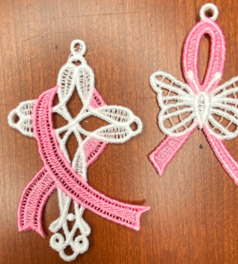 ANY COLOR Lace Ornaments Breast Cancer Ornaments Free - Etsy