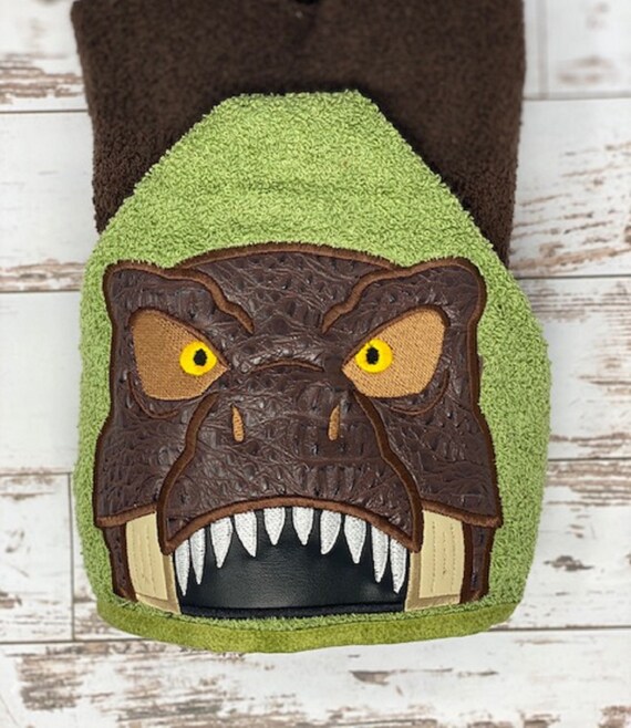 T-rex Dinosaur Hooded Bath Towel Kid's Children's | Etsy