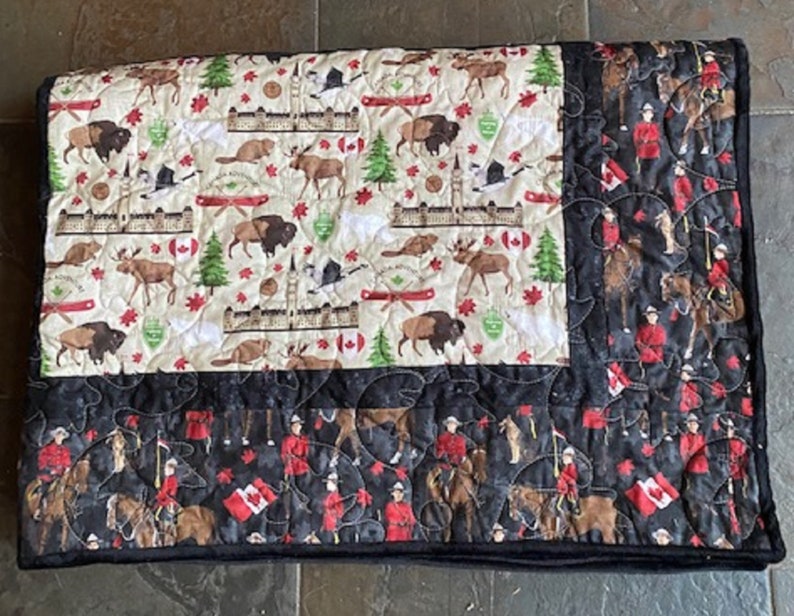 Canadian Map Twin Lap Quilt 59 X 81 Canada RCMP | Etsy