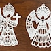 FSL Angel Collection#2 - Set of 10, Embroidered Angel Ornaments, Angel ...