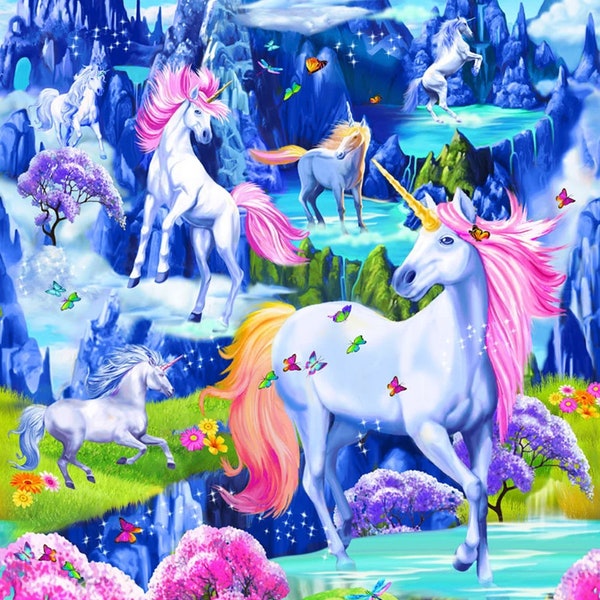 Unicorn Fabric Panel - Etsy