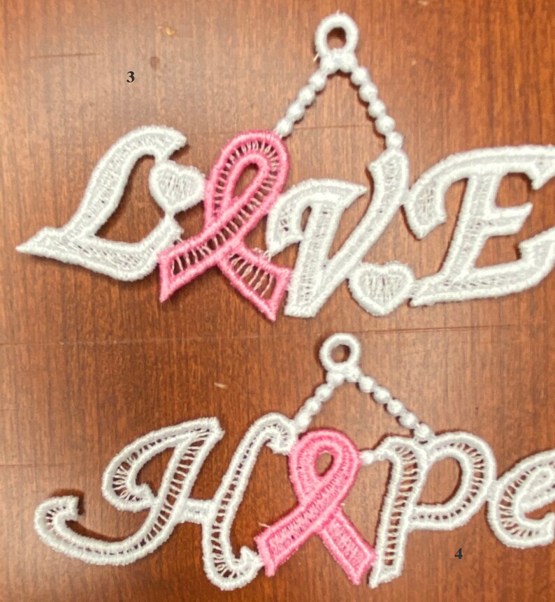 ANY COLOR Lace Ornaments Breast Cancer Ornaments Free - Etsy