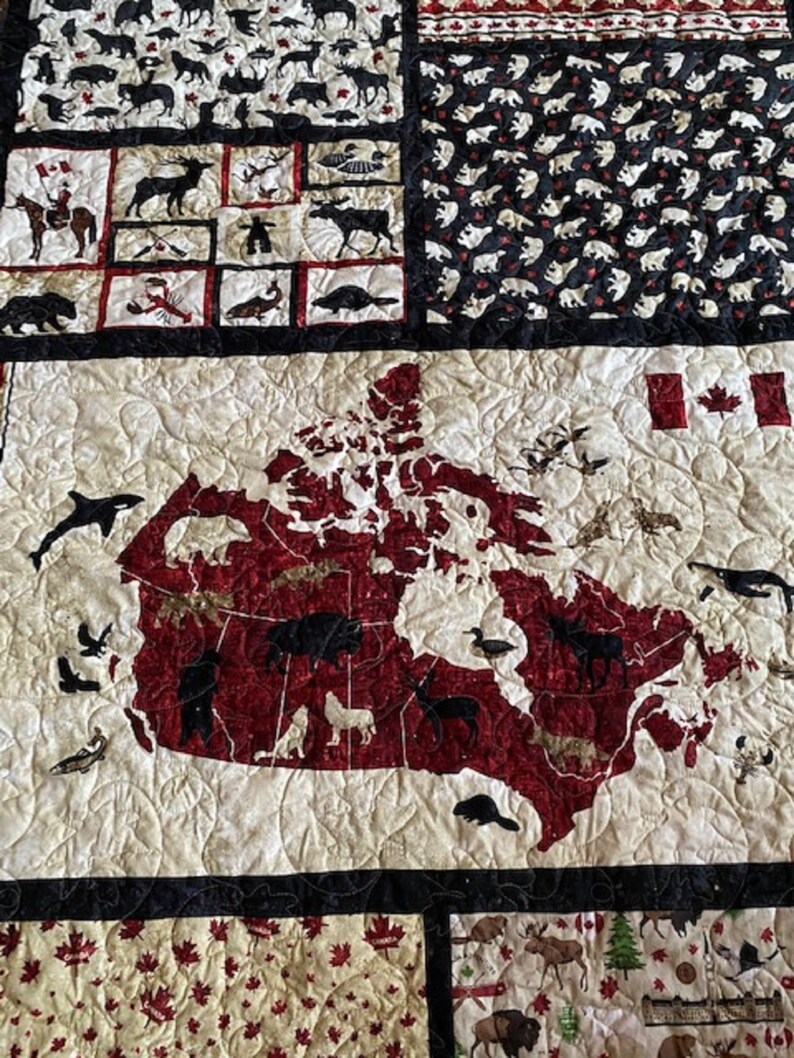 Canadian Map Twin Lap Quilt 59 X 81 Canada RCMP | Etsy
