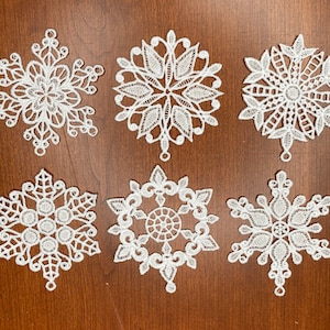 FSL Lace Ornaments - Set of 6, Collection #2 Christmas Ornaments ...