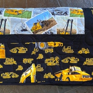 CAT Equipment Machinery Construction Twin-sized Lap Quilt, Heavy ...