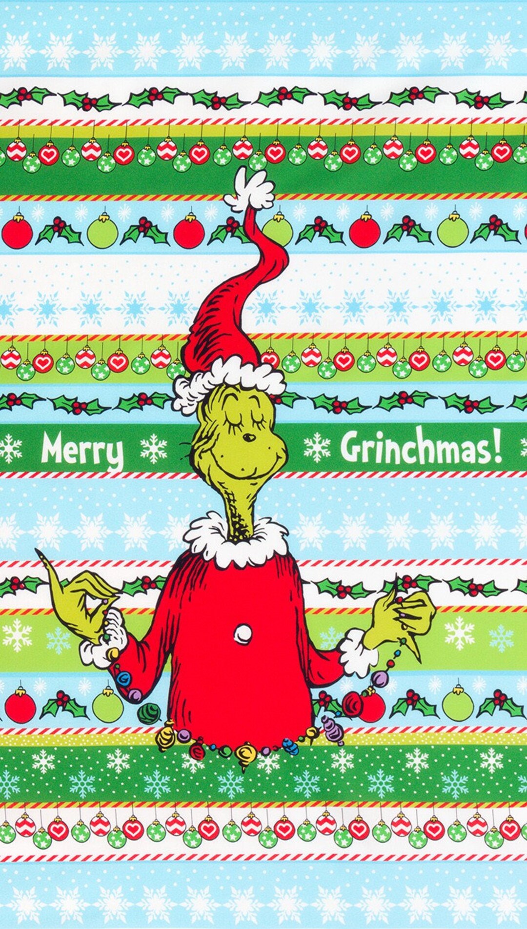 Grinch Christmas Fabric Panel 23" X 43", Merry Grinchmas Fabric Panel ...