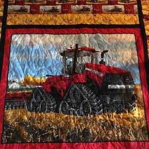 Case IH Quad Tractor Quilt - Etsy