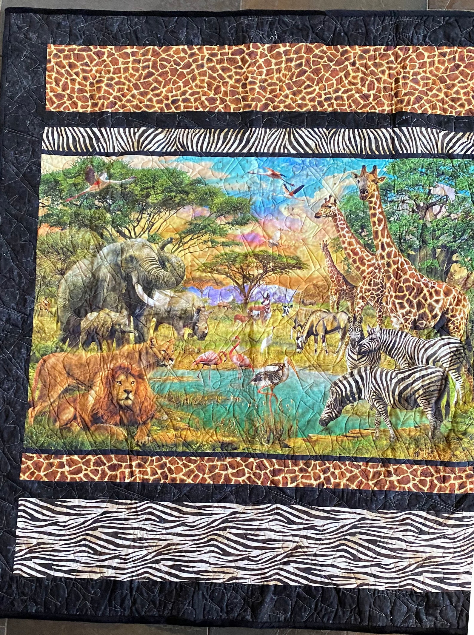African Animals 52 X 59 Soft Minky Backing - Etsy