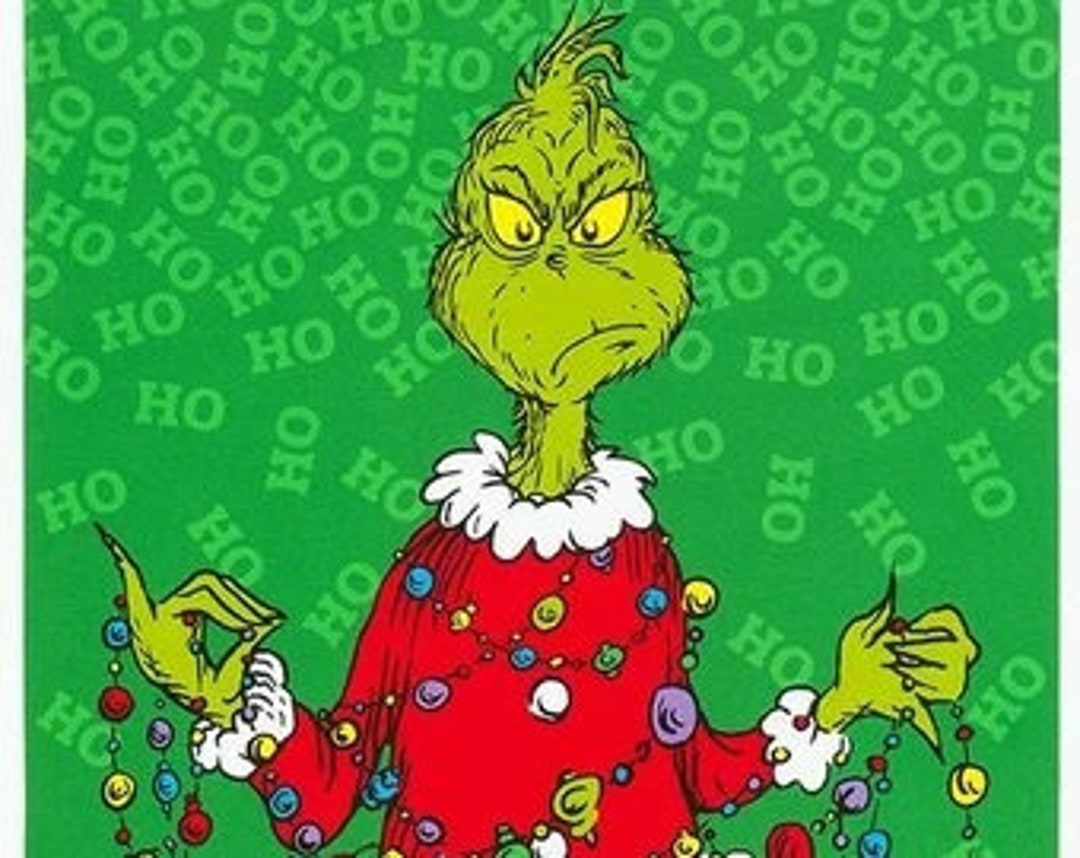 Grinch Panel 24"x44", How the Grinch Stole Christmas, 100% Quilt Shop ...