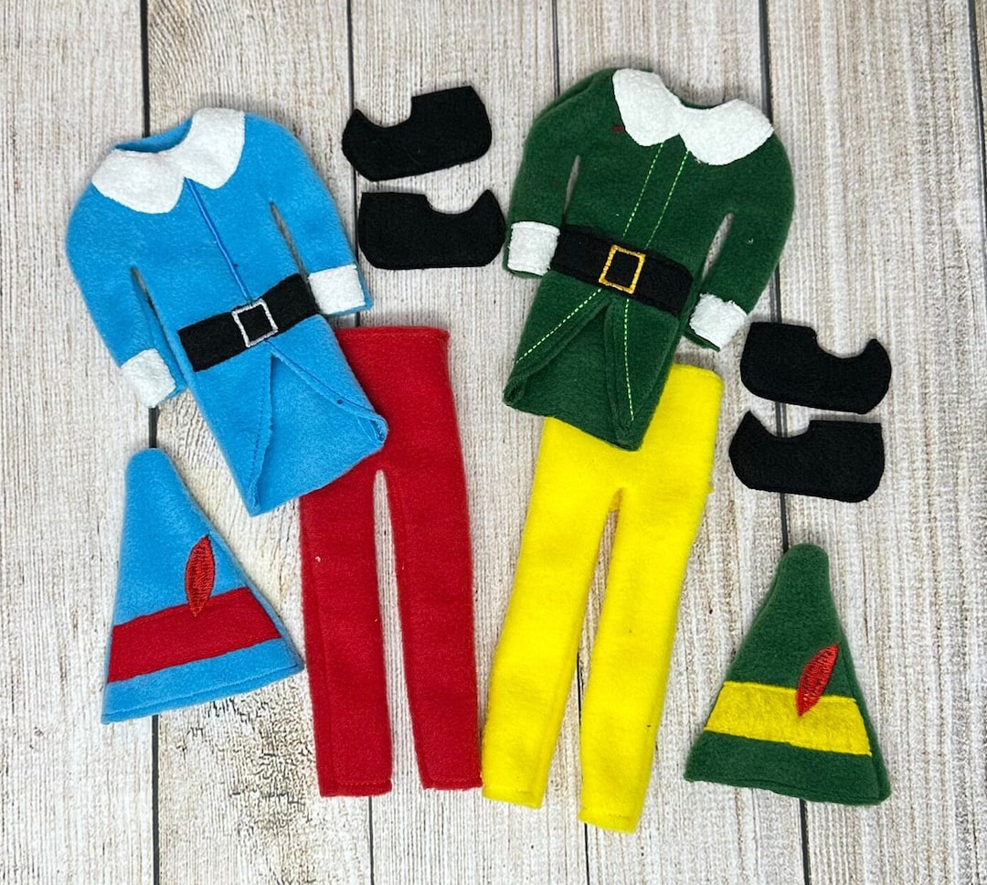 Elf Coat Hat Pants Shoes, Elf Christmas Outfit, Doll Clothing ...