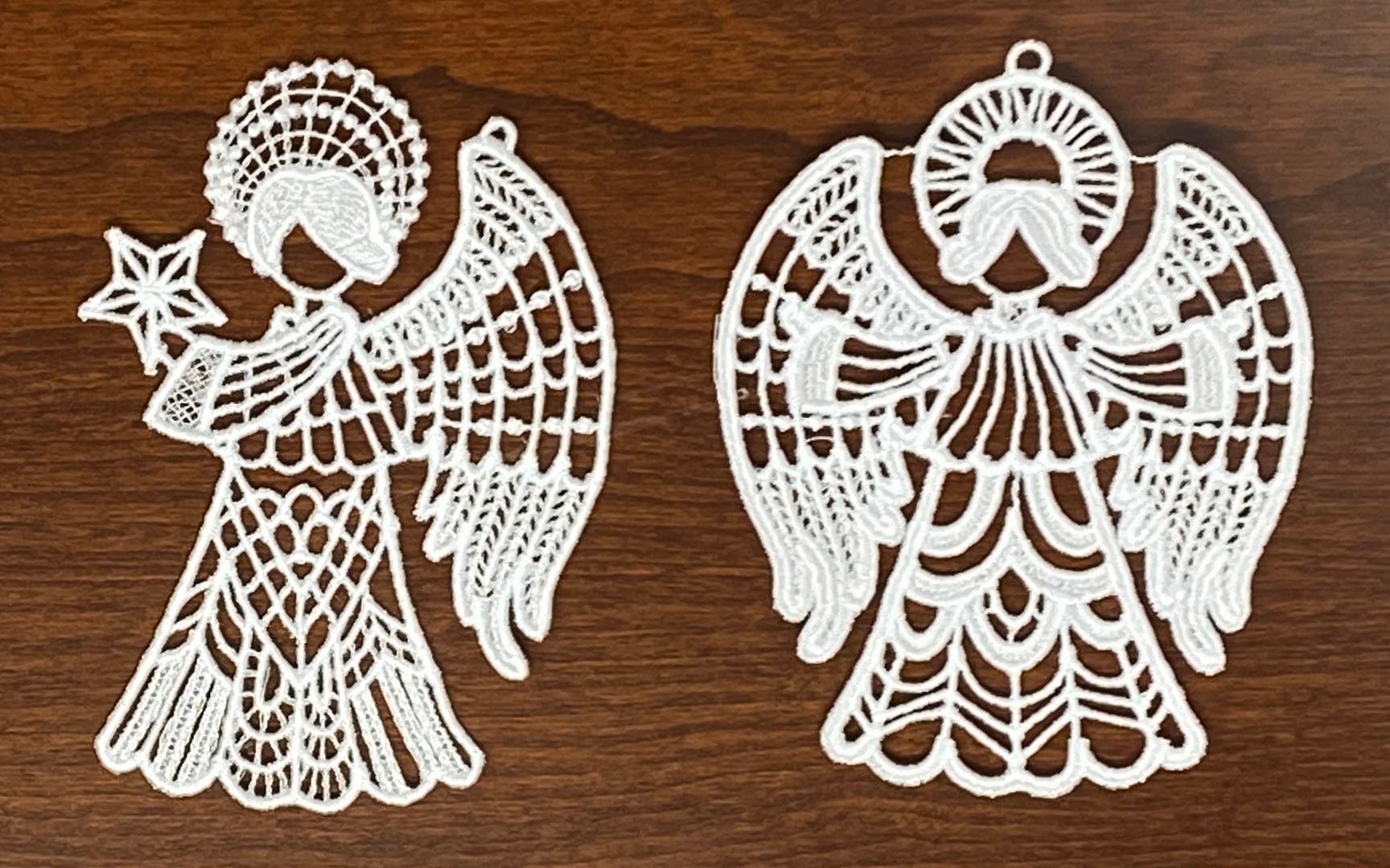 FSL Angel Collection#2 - Set of 10, Embroidered Angel Ornaments, Angel ...
