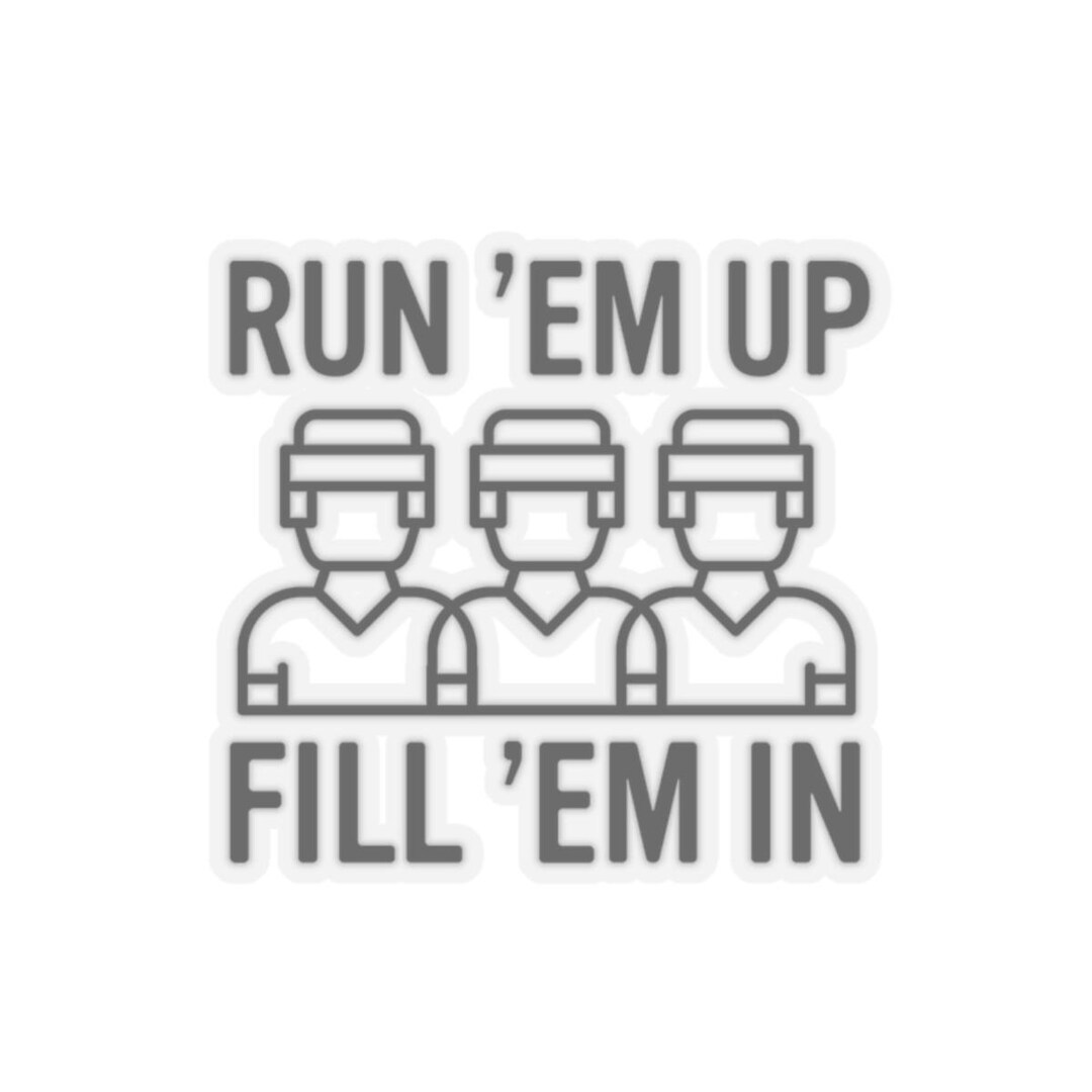 Shoresy Run 'em Up, Fill 'em in Kiss-cut Stickers - Etsy