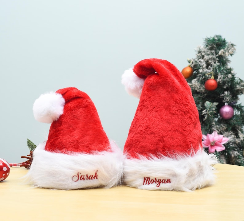 Santa's Beanie Custom Santa Hats, Hats for Christmas,plush Velvet ...