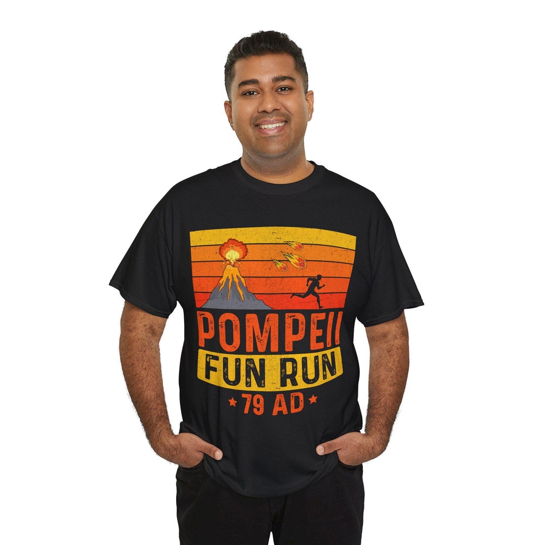 Volcanologist Tee, Retro Pompeii Fun Run Shirt, Geography Shirt, Gift ...