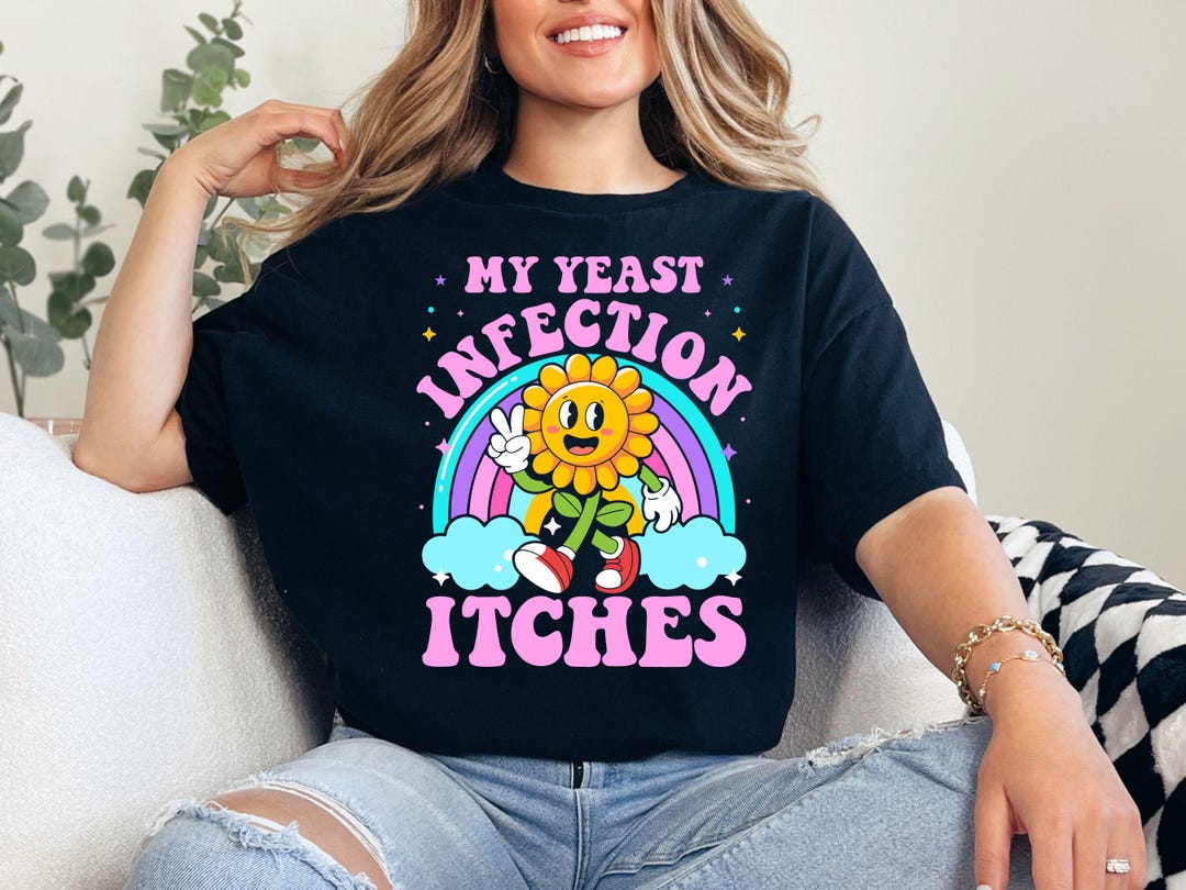 Yeast Infection Meme Shirt: Vintage Graphic Rainbow Humor Tee - Etsy