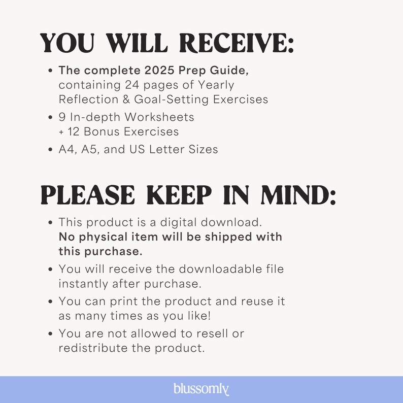 Yearly Reflection & 2025 Goal Planner | Printable Worksheets and ...