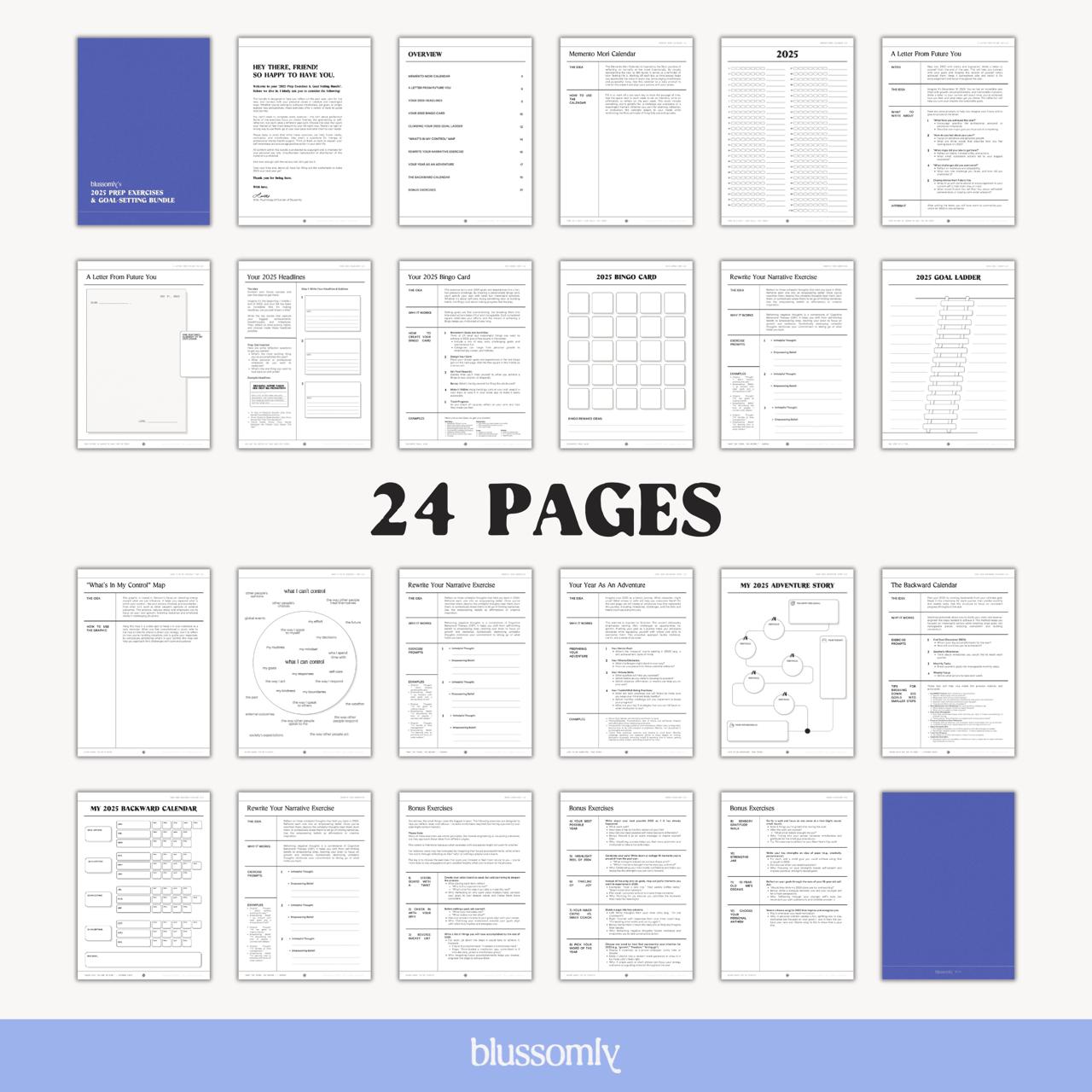 Yearly Reflection & 2025 Goal Planner | Printable Worksheets and ...