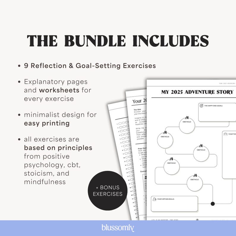 Yearly Reflection & 2025 Goal Planner | Printable Worksheets and ...
