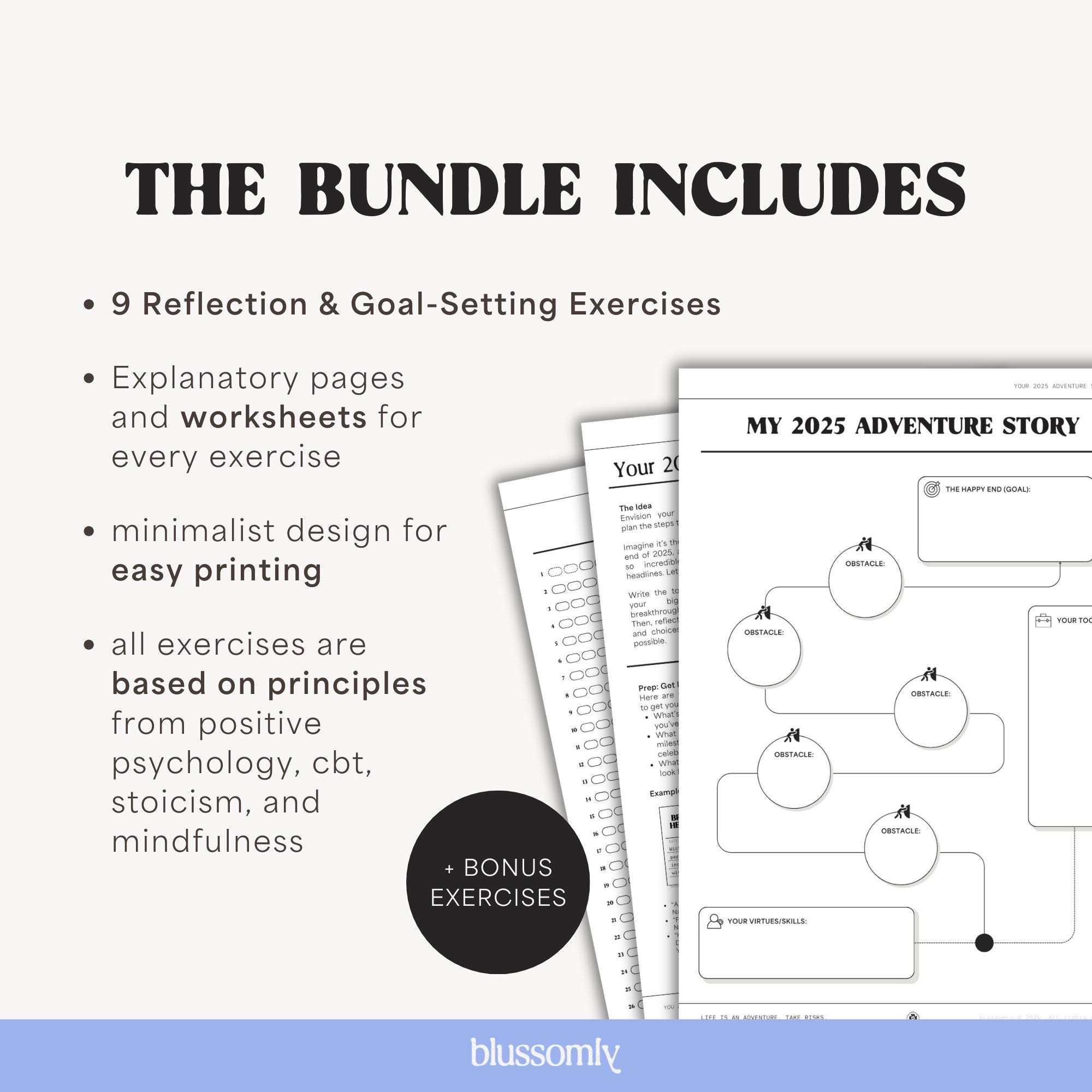 Yearly Reflection & 2025 Goal Planner | Printable Worksheets and ...