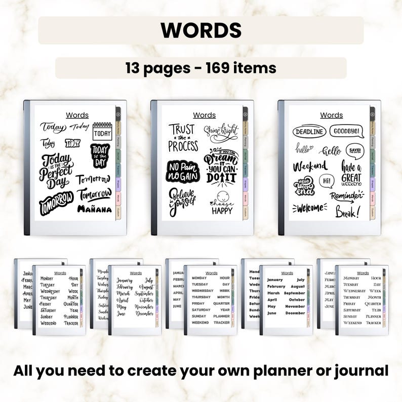 Stickers for Remarkable 2: Tracing Book With Shapes, Icons, and Notes ...