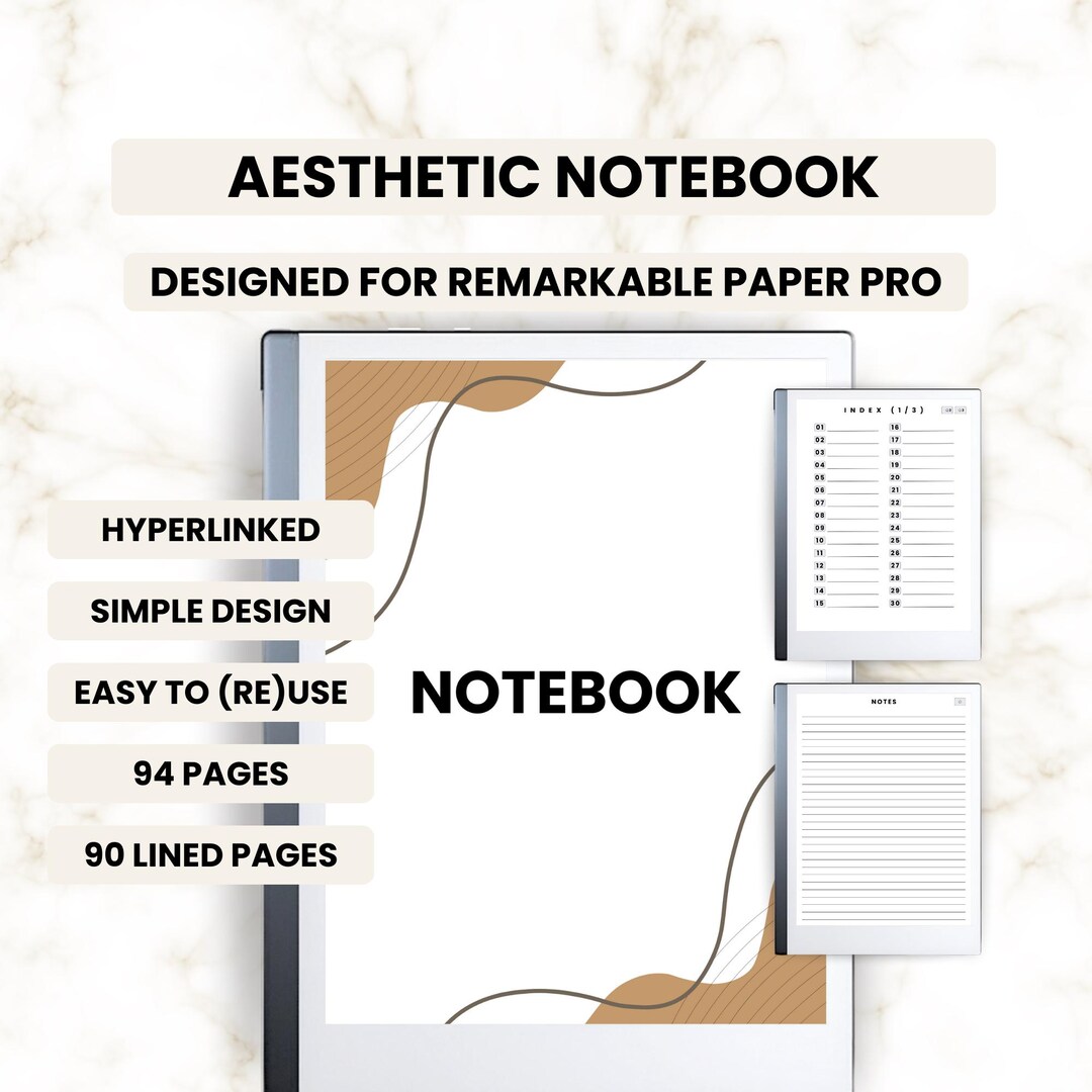 Remarkable Paper Pro Notebook: Hyperlinked Meeting Diary (PDF Template ...