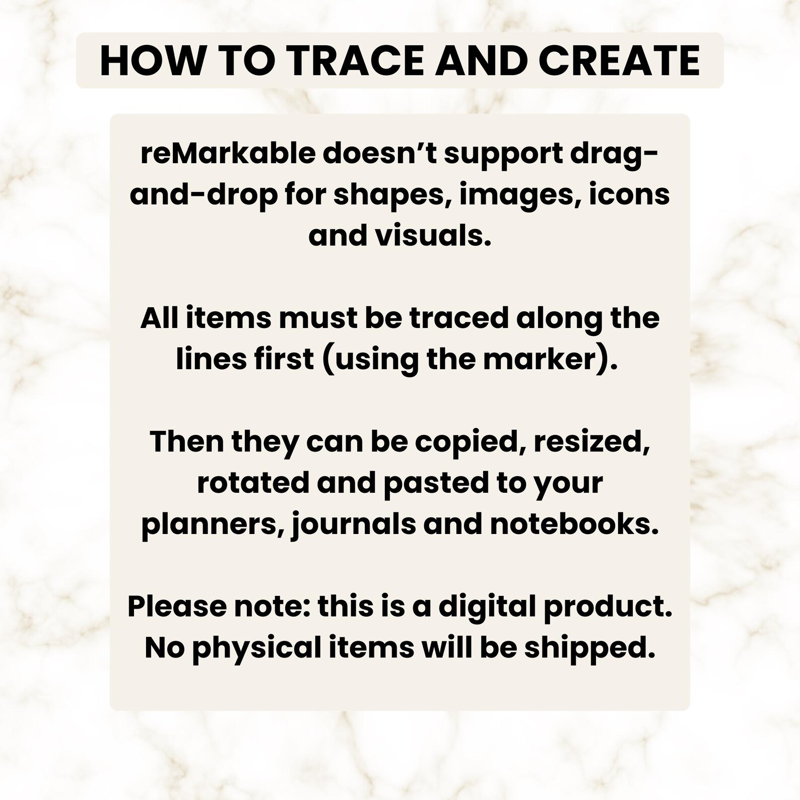 Stickers for Remarkable 2: Tracing Book With Shapes, Icons, and Notes ...
