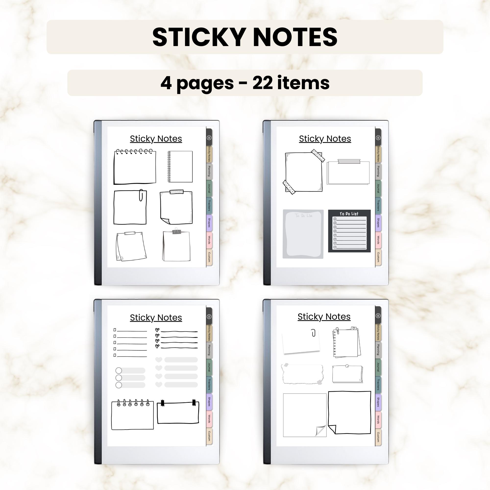 Stickers for Remarkable 2: Tracing Book With Shapes, Icons, and Notes ...