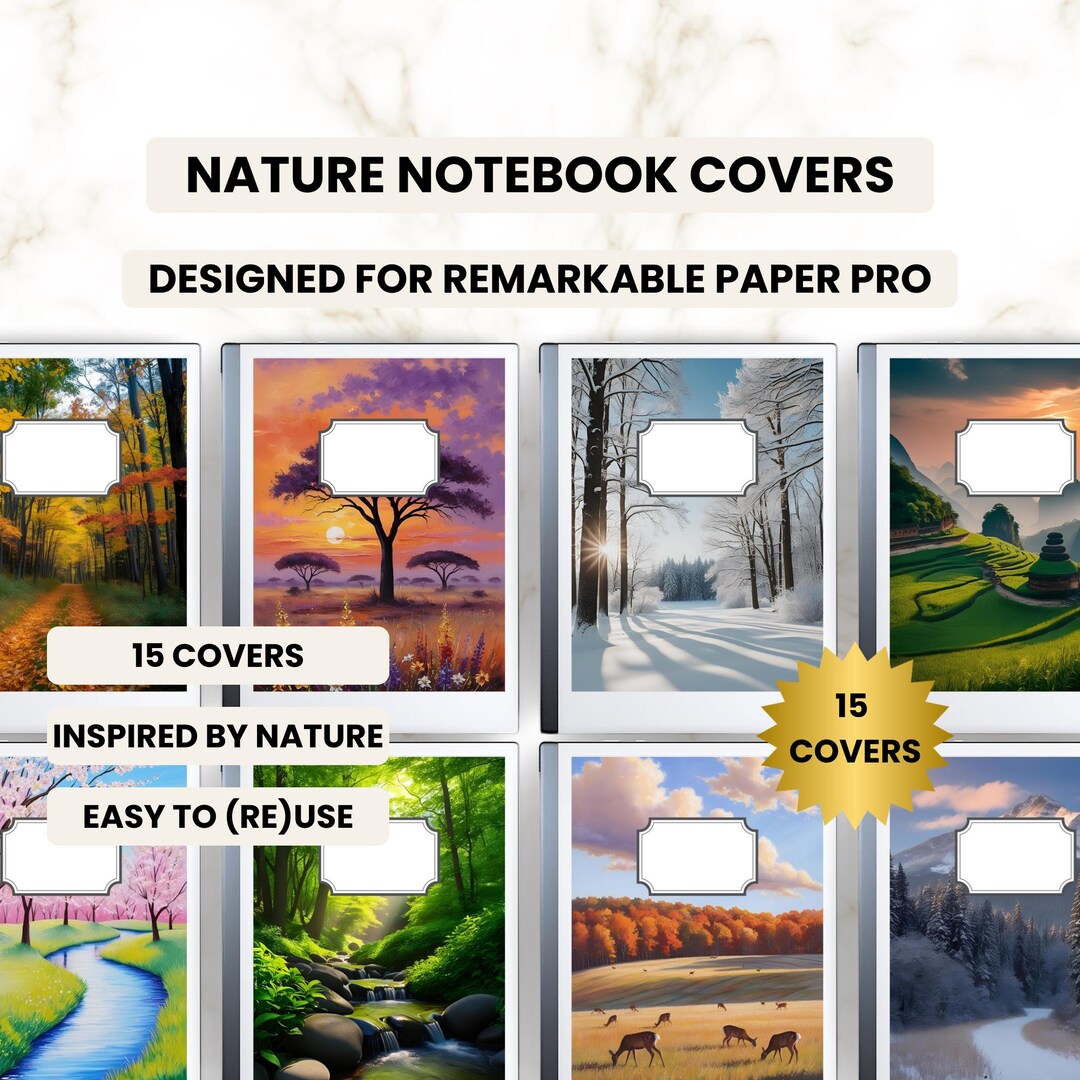 Notebook Cover for Remarkable Paper Pro Color Template | Nature Cover ...