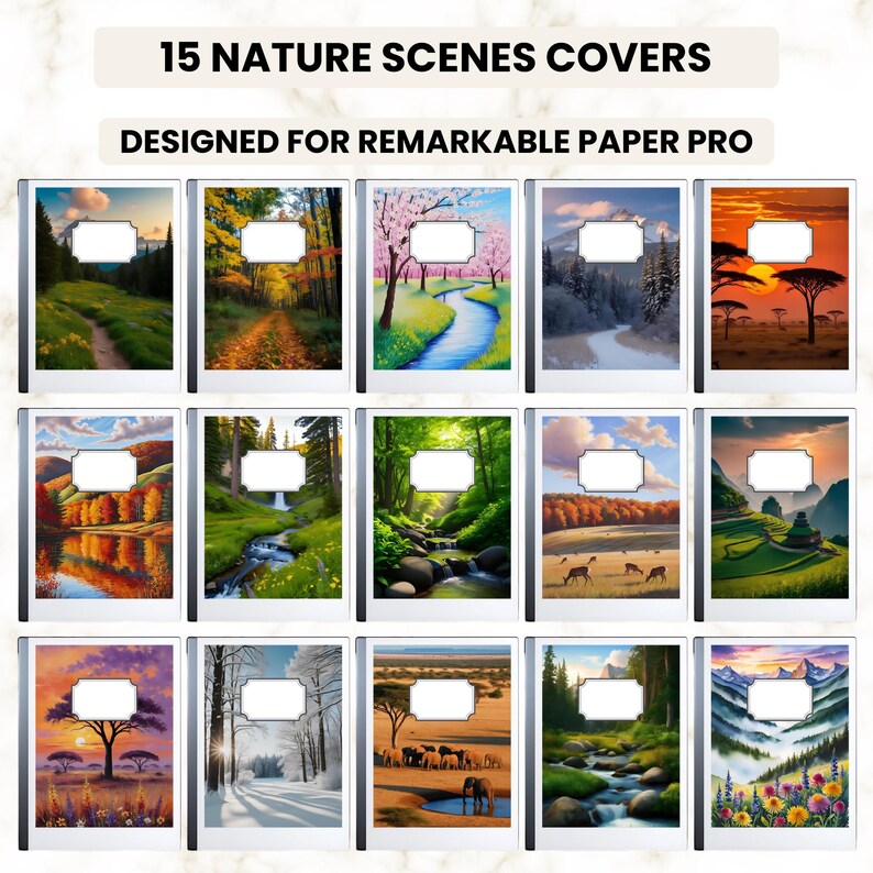Notebook Cover for Remarkable Paper Pro Color Template | Nature Cover ...