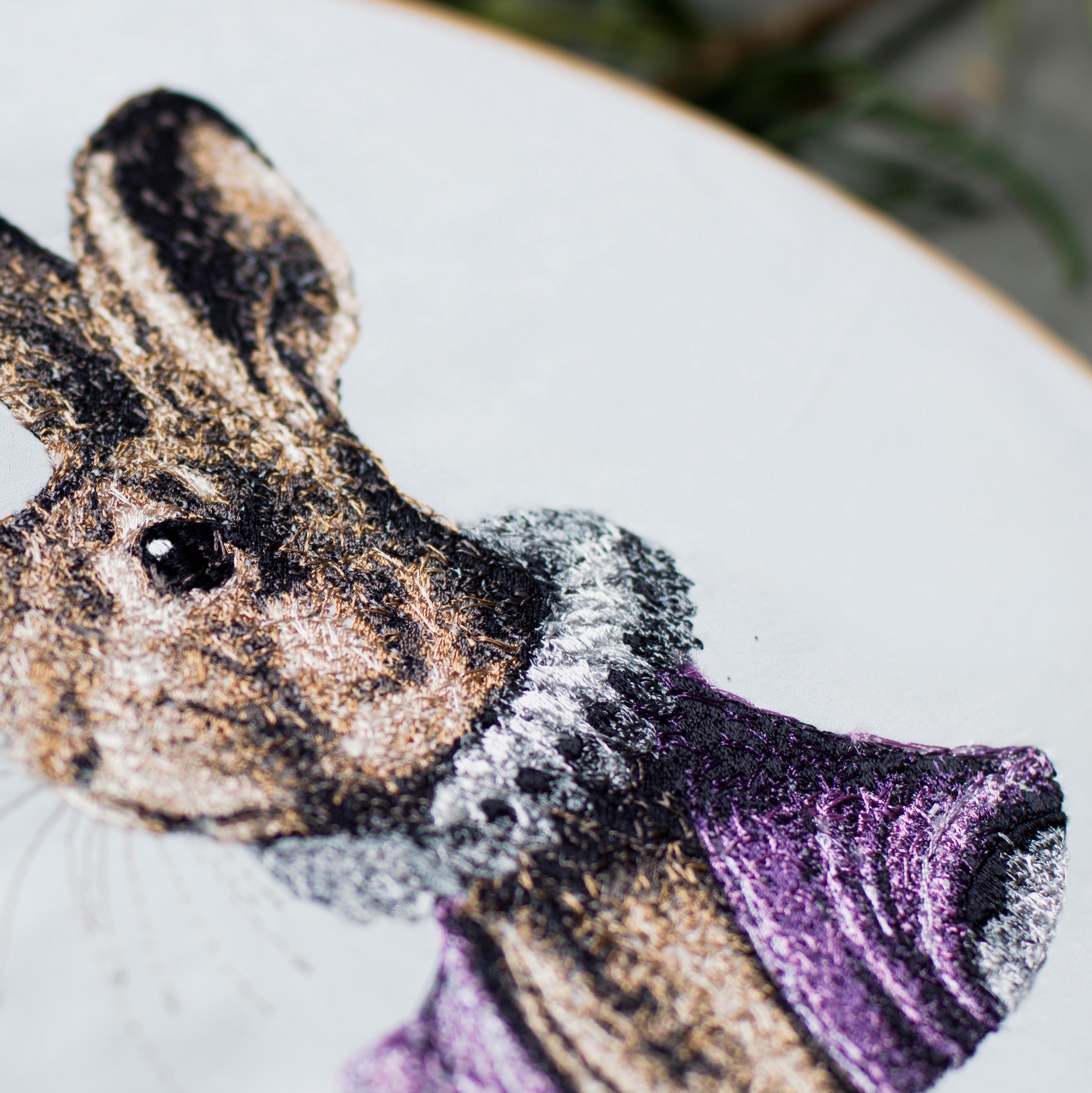 Woodland Aristocrats - Regal Whiskers | Rabbit Machine Embroidery ...