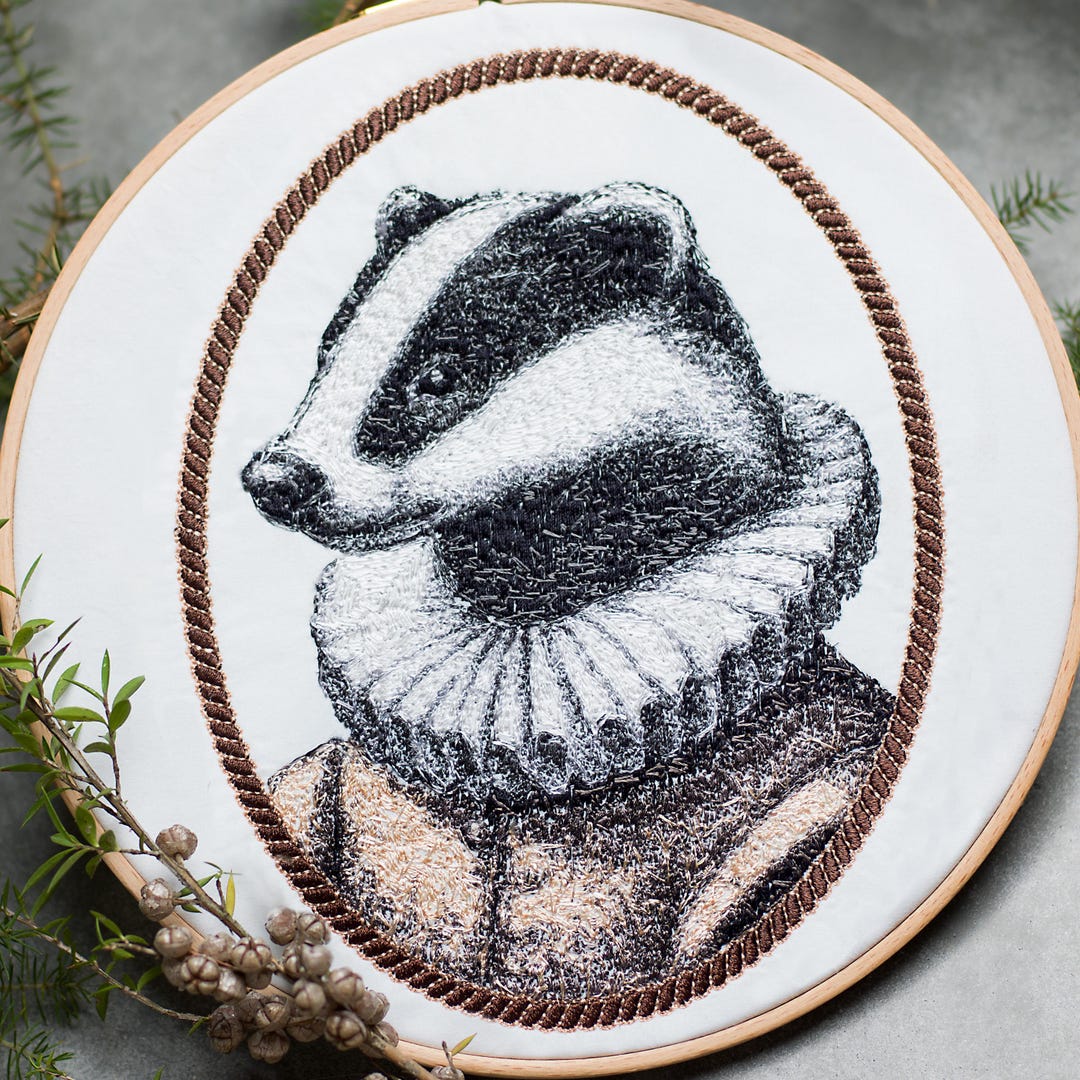 Woodland Aristocrats - Baronial Badger | Machine Embroidery Design - Etsy