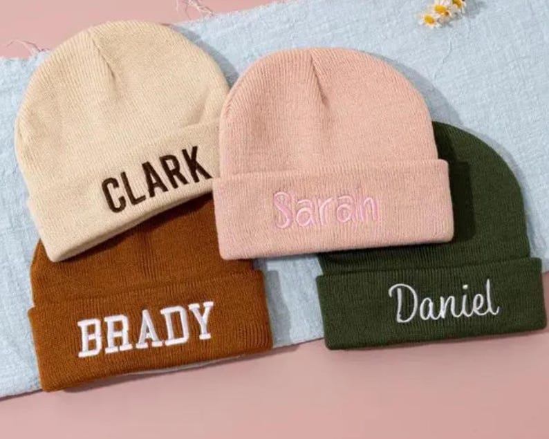 Personalized Baby Beanie With Custom Name Soft, Cozy, and Stylish Hat ...