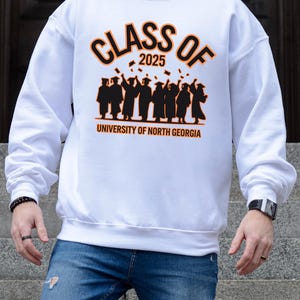 Custom Class of 2025 Sweatshirt With Names – Personalized Graduation ...