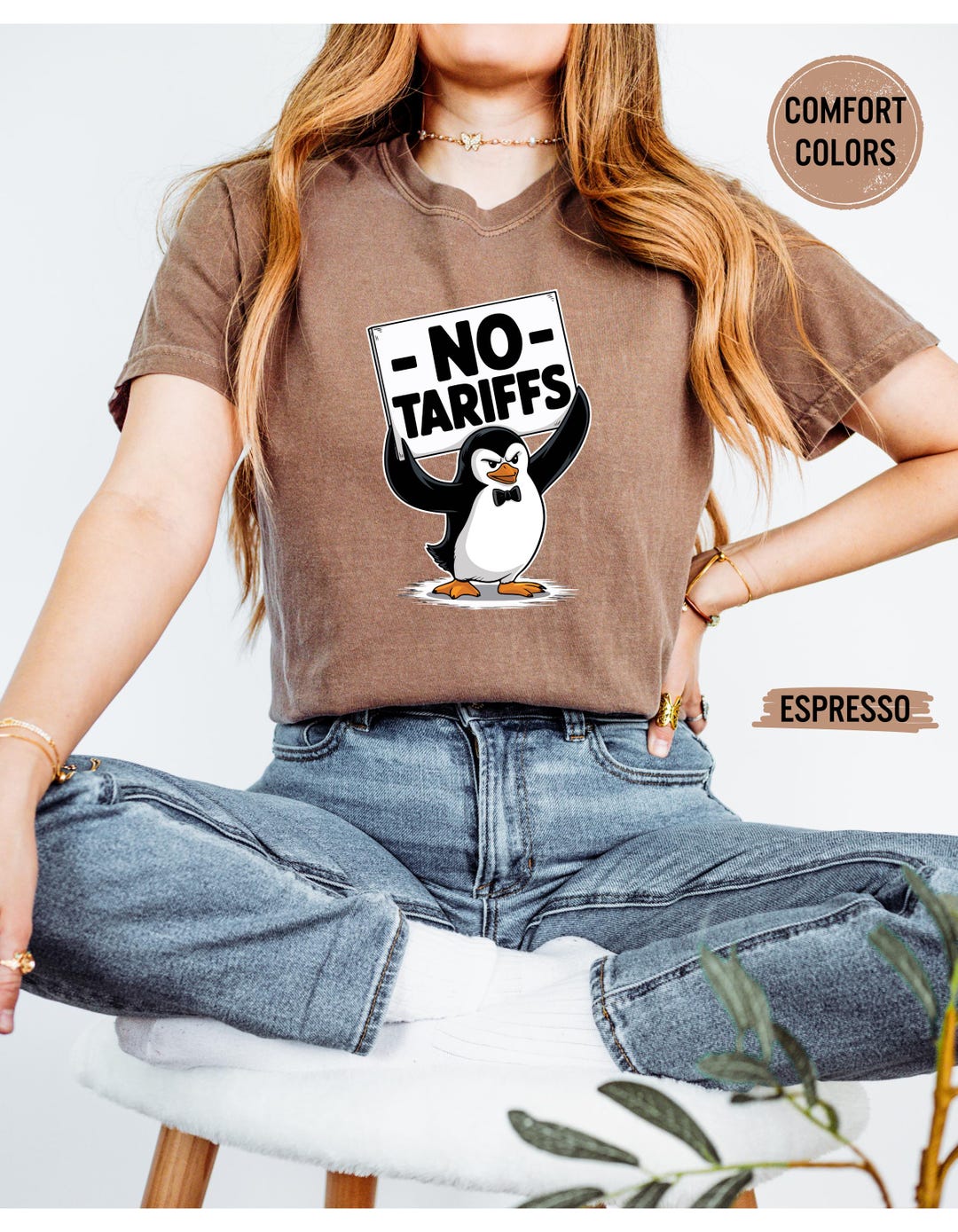 No Tariffs Comfort Colors® Don' Tread on Penguins Trump Taxes Penguin ...