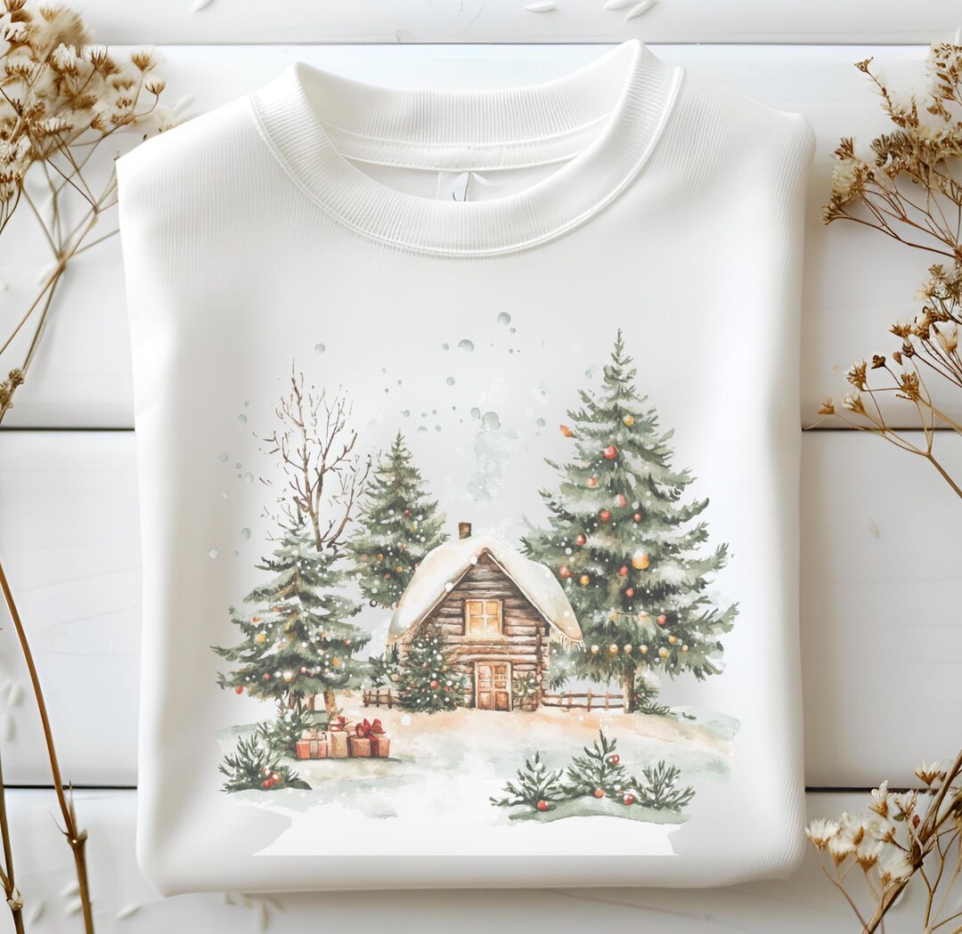 Winter Wonderland Sweatshirt, Cozy Cabin Sweatshirt, Snowy Forest ...