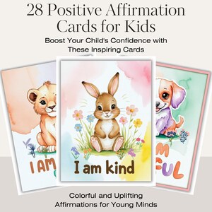 28 Affirmation Cards for Kids - Positive Affirmational Cards for Kids ...
