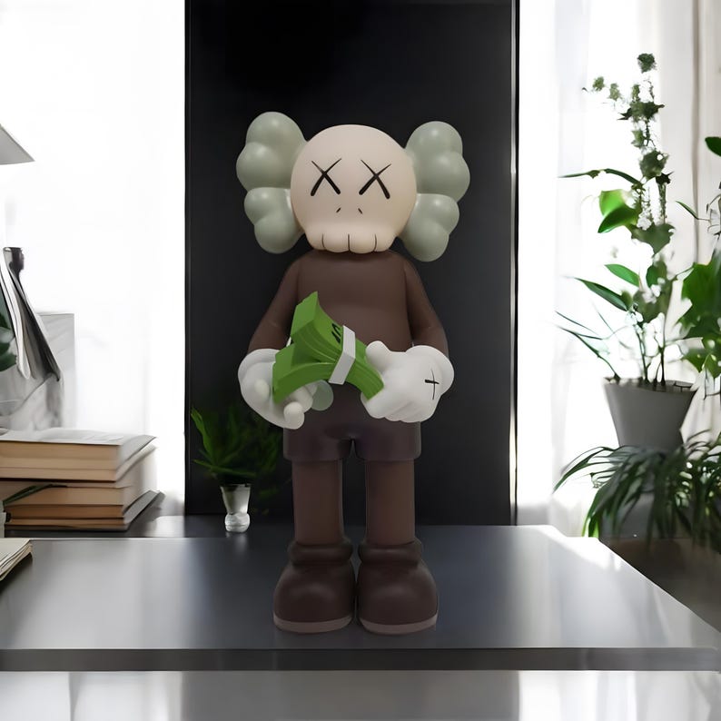 Money Counting Statue Inspired by Kaws Decorative Modern Art Hypebeast ...