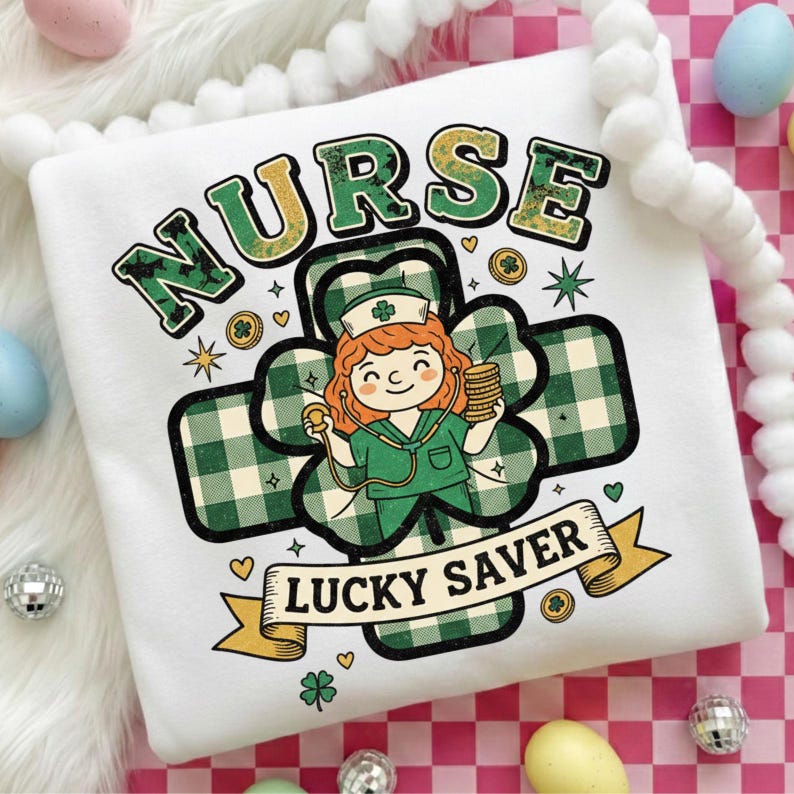 Nurse St Patricks Day Png, St Patricks Nurse Png, St Pattys Day Png, St ...