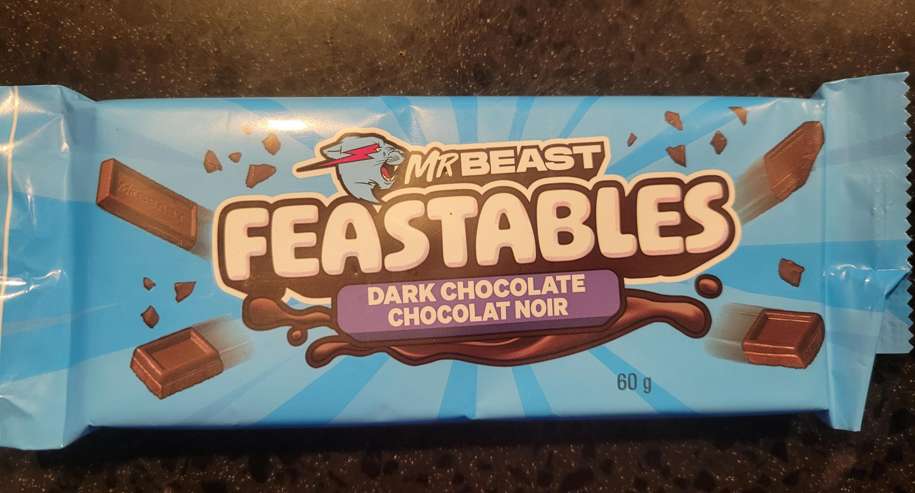 Mr. Beast Feastables Dark Chocolate Bar - Etsy UK