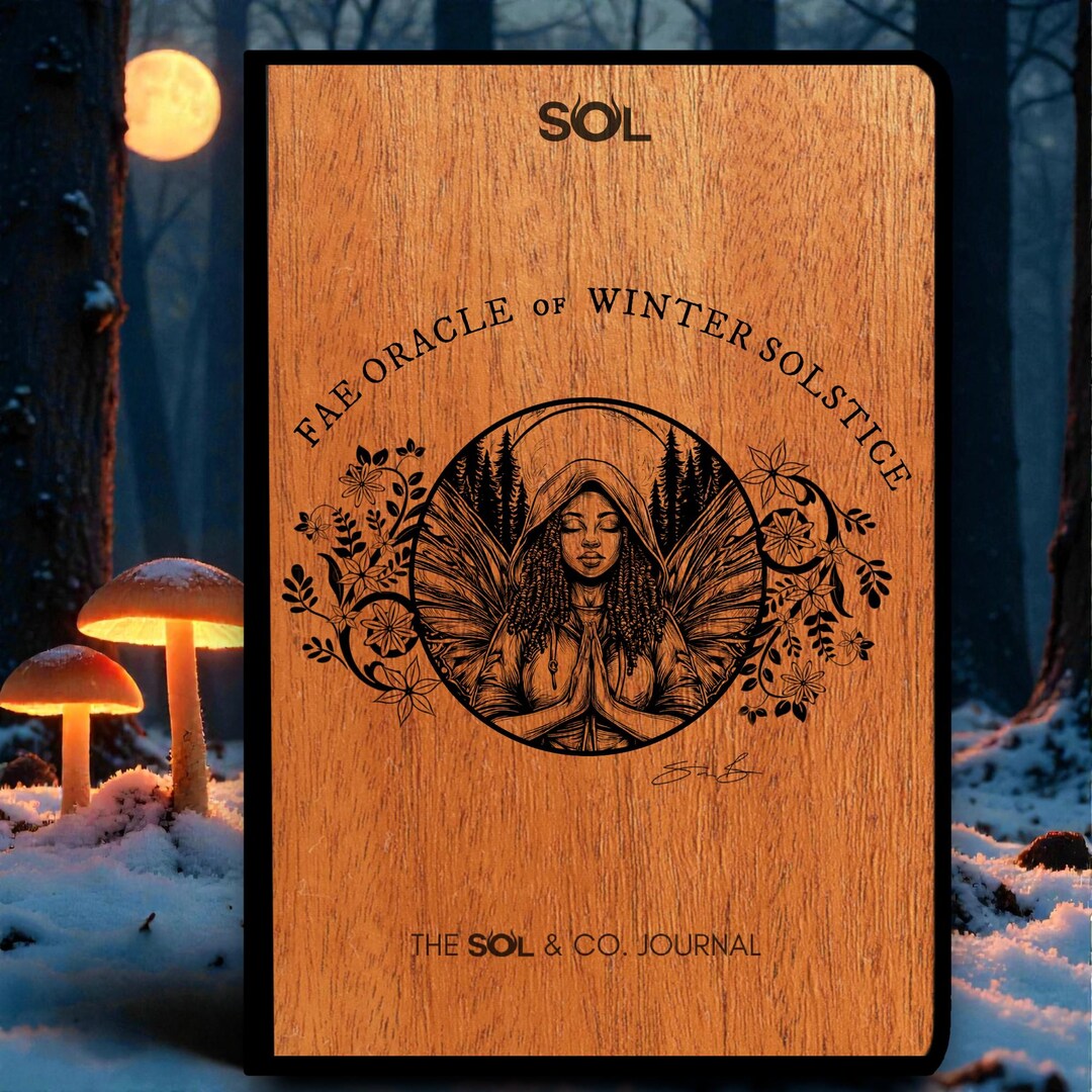 Fae Oracle of Winter Solstice Journal - Laser Wood Engraved - Etsy